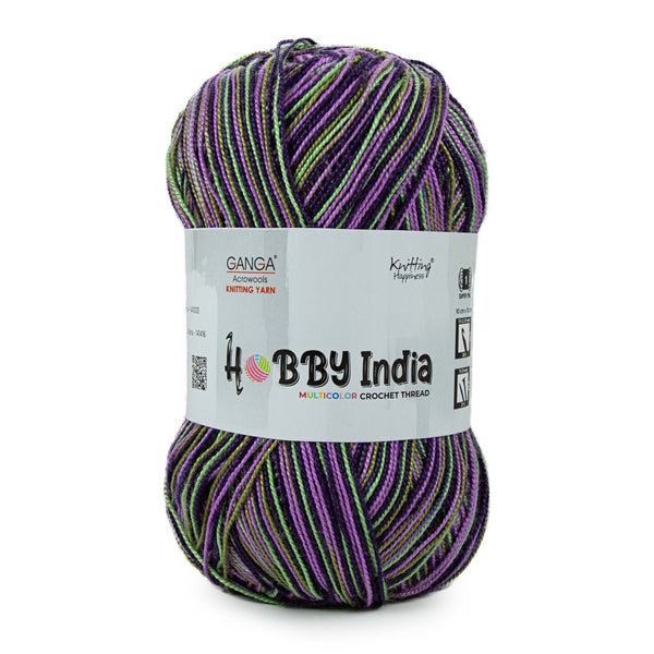 Hobby India Multicolor Crochet Thread - Knitting Happiness